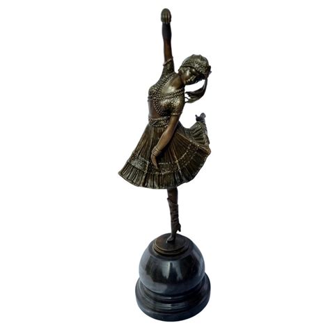 Art Deco Bronze Figure Dancer By Demetre Chiparus For Sale At 1stdibs