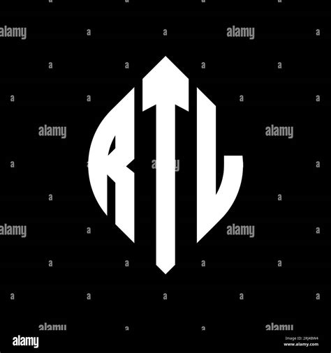Rtl Circle Letter Logo Design With Circle And Ellipse Shape Rtl