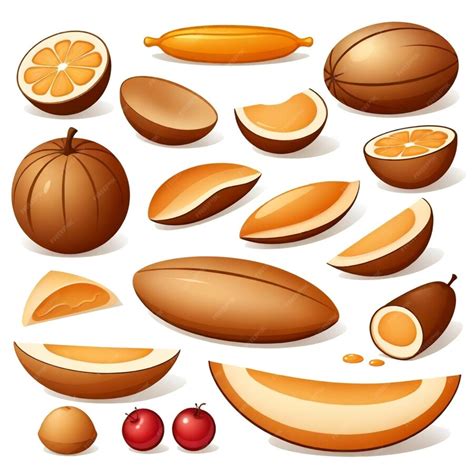 Premium Vector Tan Vector Set White Background Isolated A High