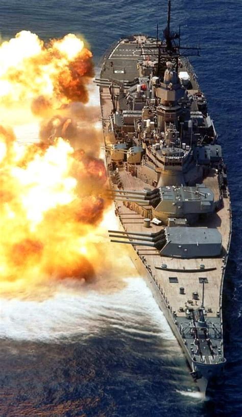 Navy Ship Firing Battleship New Jersey Gun Salvo Neil Leifer