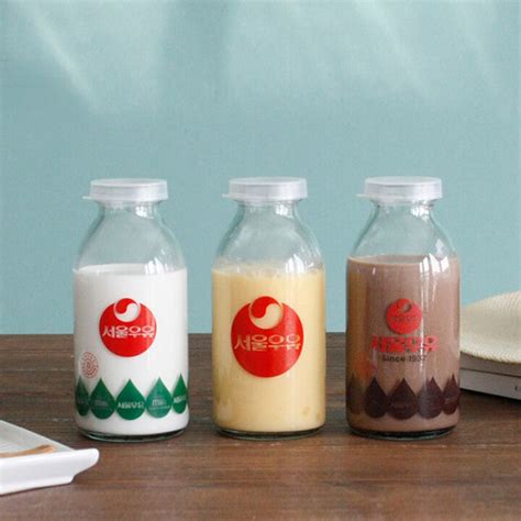 서울우유 레트로 유리병 330ml 3type 감도 깊은 취향 셀렉트샵 29cm