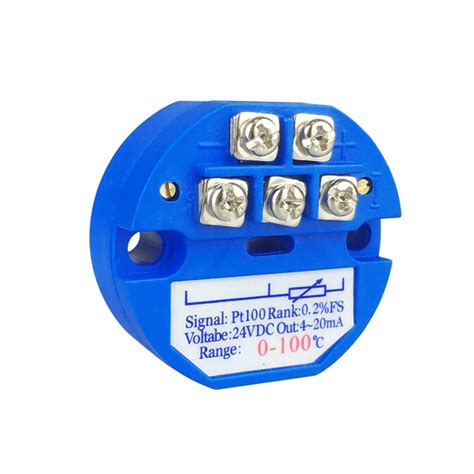 Rtd Pt100 Temperature Transmitter 4 20ma 1 5v 1 10v Temperature Sensor