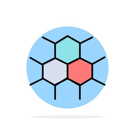 Molecular Structure Medical Health Abstract Circle Background Flat Color Icon 19169528 Vector