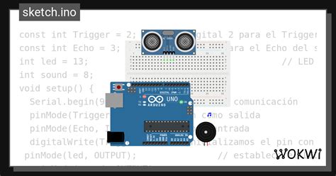 ultrasonico wokwi esp32 stm32 arduino simulator