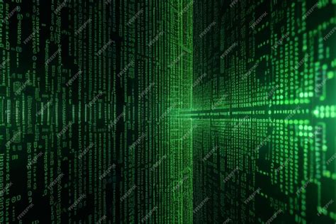 premium photo binary code digital background matrix style