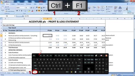 How To Hide And Unhide Ribbon Menu Basics And Shortcuts For Excel Youtube