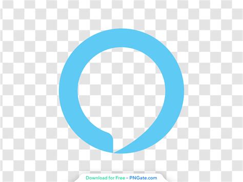 Amazon Alexa Main Logo Blue Circle Modern Digital Assistant Free Png