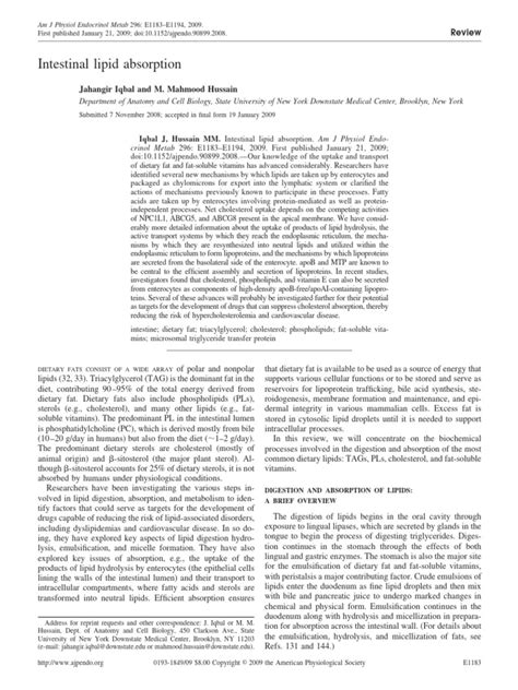 1 2009 Intestinal Lipid Absorption Pdf