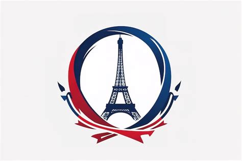 A Symbol With The Eiffel Tower In The Background Premium AI Generated Vector
