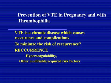 Ppt Prevention Of Vte In Pregnancy And With Thrombophilia Powerpoint