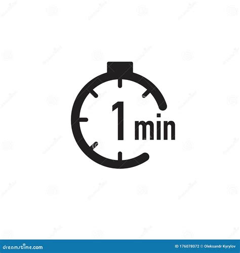 1 Minute Timer Stopwatch Or Countdown Icon Time Measure Chronometr