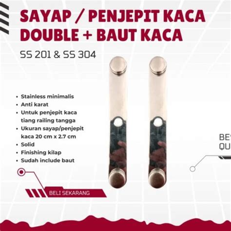 Jual Sayap Spider Penjepit Kaca Bracket Kaca Tiang Railing Reling 304