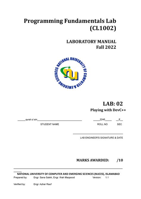 Pflab 02 Playing With Dev C Programming Fundamentals Lab Cl1002