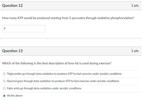 Solved How Many ATP Would Be Produced Starting From 5 Chegg Com