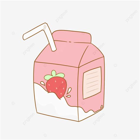 딸기 우유 상자 손으로 그린 그림 딸기 우유 우유 과일 Png 일러스트 및 Psd 이미지 무료 다운로드 Pngtree