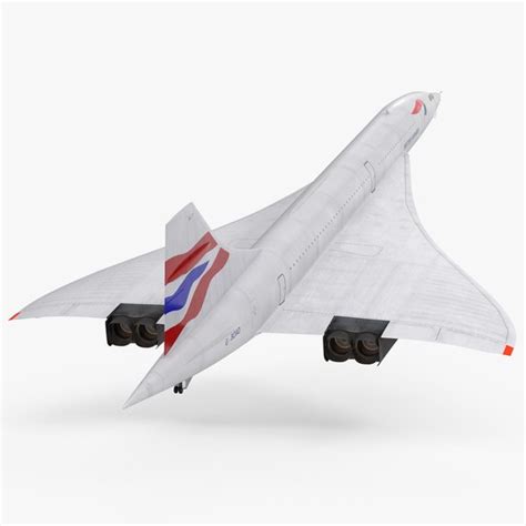 Concorde Supersonic Passenger Jet 3ds