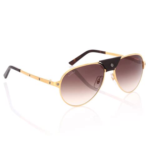 Cartier Santos De Cartier Aviator Sunglasses In Gold Metallic Lyst