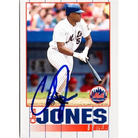 Autograph Warehouse 702858 Chris Jones Signed New York Mets 1995 Kahns
