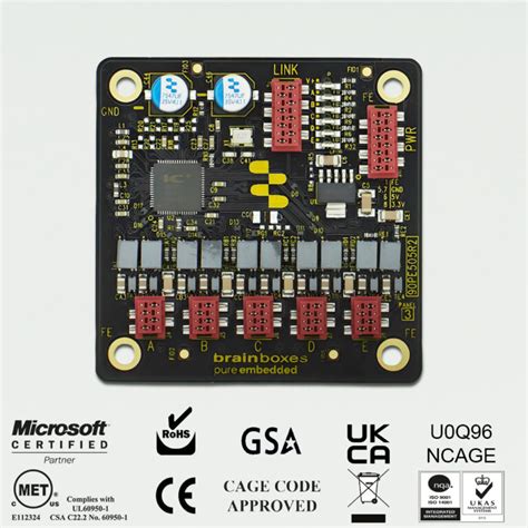 Pe 505 Pure Embedded Industrial 5 Port 10 100 Ethernet Switch Brainboxes