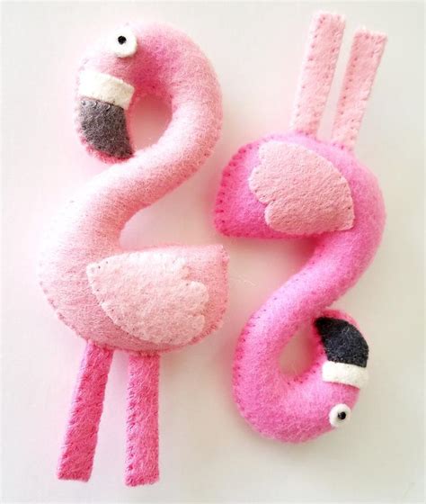 Felt Flamingo Toy Softie Pdf Sewing Pattern Products Swak Embroidery