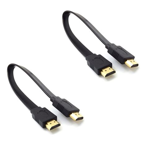 Fdealz® 2 Pieces Cable Adaptor Hdmi Short Cable 05 Meter 50 Cm