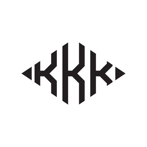 Logo K Rhombus Extended Monogram 3 Letters Alphabet Font Logo Logotype