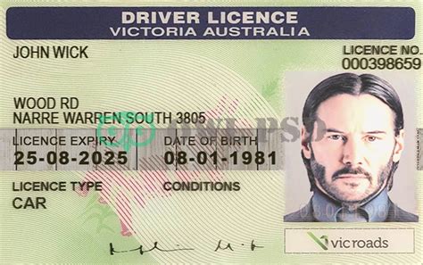 Owl PSD High Quality Fake Template Australia VIC Driver License New Template