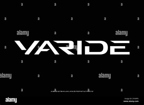 Abstract Modern Futuristic Sans Serif Alphabet Display Font Vector Stock Vector Image And Art Alamy