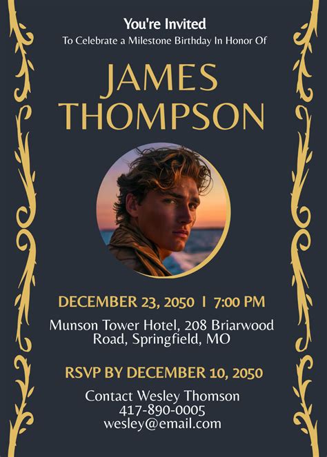 Free Printable Adult Birthday Invitations