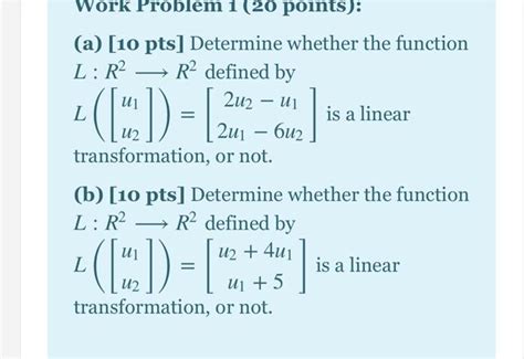 solved work problem 1 20 points