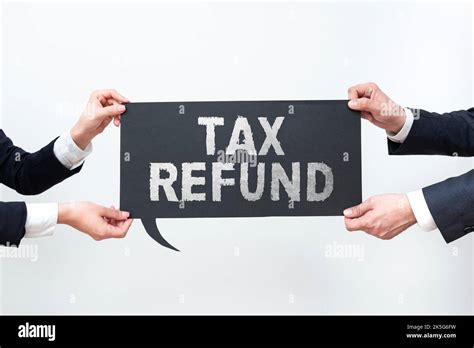 Conceptual Caption Tax Refund Business Overview Applied When Money
