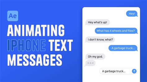 After Effects Tutorial Animating Iphone Text Messages Youtube