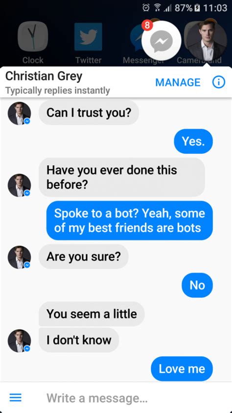 Facebook Messenger Now Has A Straight To The Point Christian Grey