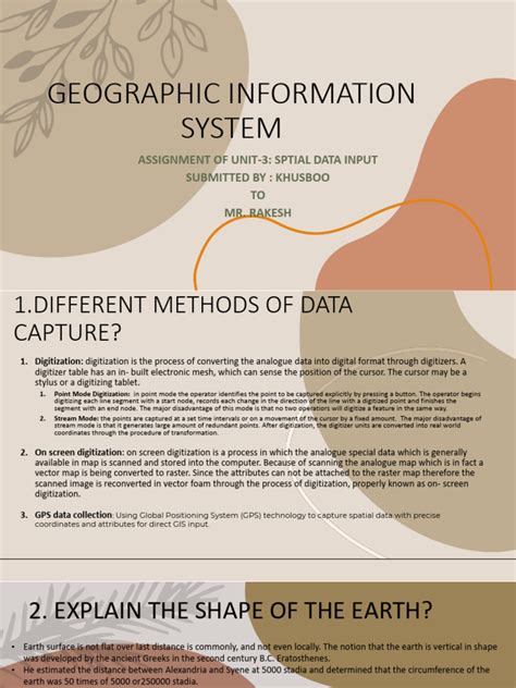 Unit 3 Assignment Of Gis Pdf Geographic Information System Geodesy