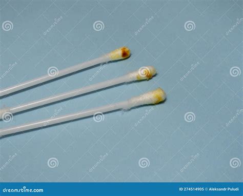 Dirty Cotton Swabs Earwax On Cotton Swabs Personal Hygiene Dirt From