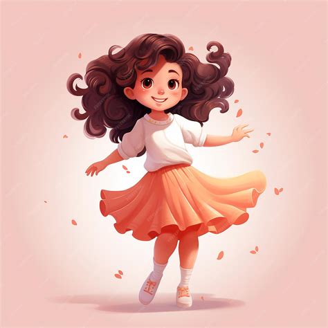 Premium Photo Dance Of Delight Cute Girl Dancing Isolated
