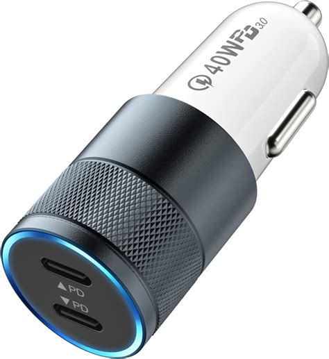 Belkin W Dual USB C Charge Car Charger Adapter With W Pd Pps From Each USB C Ports Quick