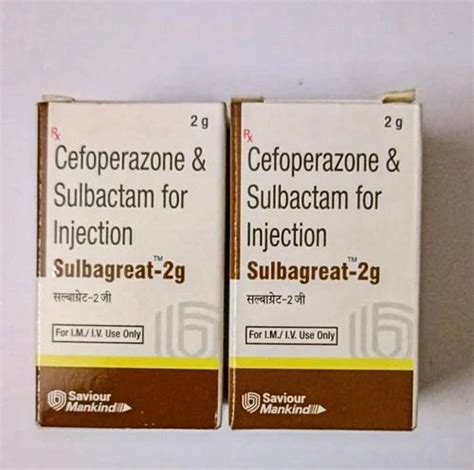 Sulbagreat 2g Cefoperazone And Sulbactam For Inj At Rs 250 Piece
