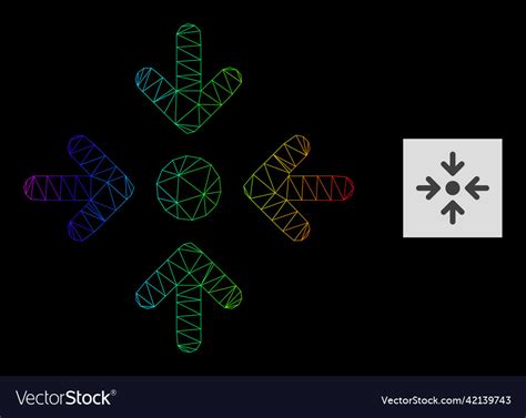 spectral gradiented polygonal network meeting vector image