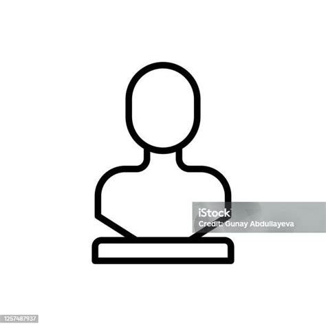 雕像博物館圖示簡單的行概述歷史事物圖示的向量元素為 Ui 和 Ux 網站或移動應用程式向量圖形及更多人造物件圖片 人造物件 博物館