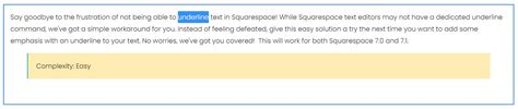 How To Underline Text In Squarespace — Primitus Consultancy