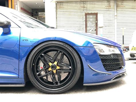 Audi R8 V10 Plus Blue Brixton Forged Bb01 Wheel Front