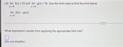 Solved Calculate The Limit In The Following Exercise Using