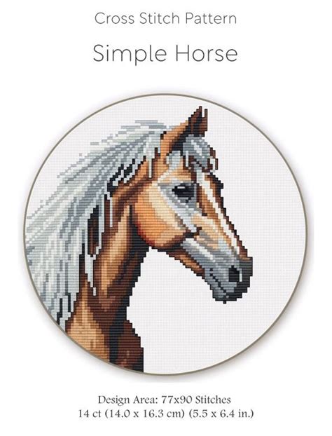 Horse Cross Stitch Pattern Pdf Instant Download Pony Cross Stitch Horse