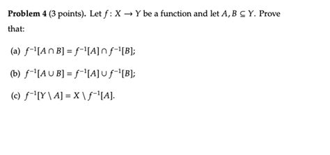Solved Problem 4 3 Points Let F X Y Be A Function And Chegg Com