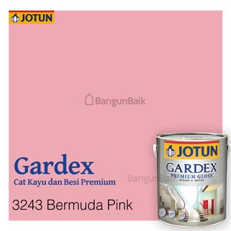 Promo Jotun Gardex Premium Gloss 3243 Bermuda Pink Cat Kayu Besi