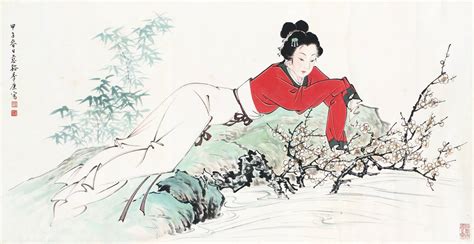 季康 紅衣仕女2017迎春 帝圖拍賣 領銜全台書畫文物類第一拍賣品牌