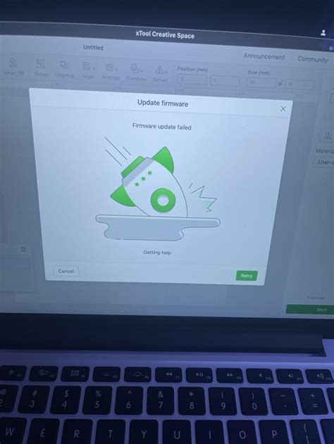 Update Failed Process Canceled Rxtoold1