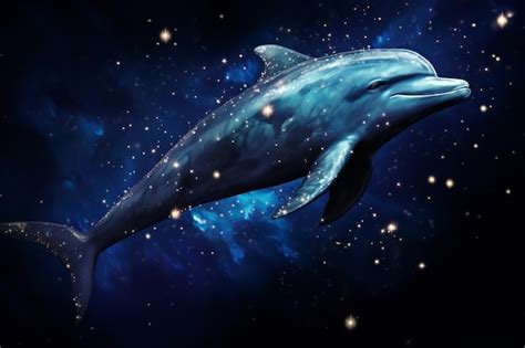 Premium Photo Delphinus Star Constellation Night Sky Cluster Of Stars Deep Space Dolphin