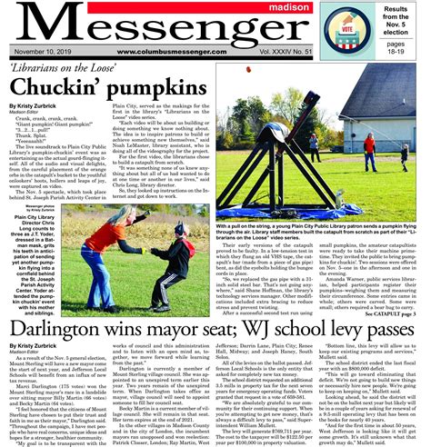 Madison Messenger November 10th 2019 Columbus Messenger